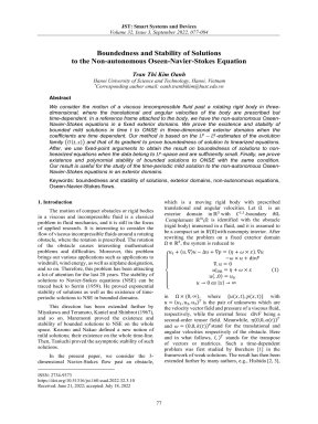 Boundedness and stability of solutions to the non-autonomous OseenNavier-Stokes equations