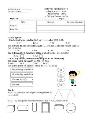 de thi hoc ki 2 mon toan lop 2 sach canh dieu kem ma tran va dap an