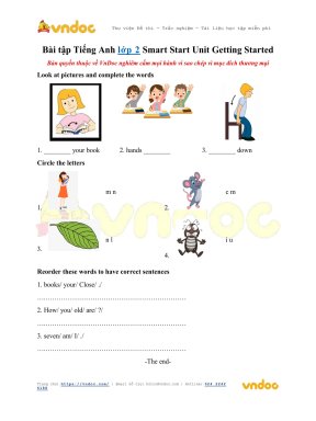 bai tap tieng anh lop 2 smart start unit getting started