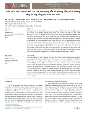 Phân tích sức chịu tải nhổ của tấm neo trong nền sét không đồng nhất ...