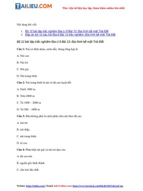 20211122072635619ae3bb6f7f6 cau hoi trac nghiem dia ly 6 bai 13 dia ...