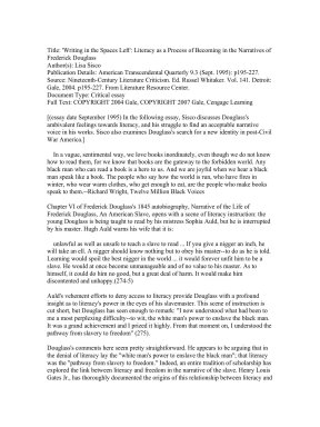 ''Writing in the Spaces Left'' Literacy as a Process of Becoming in the ...