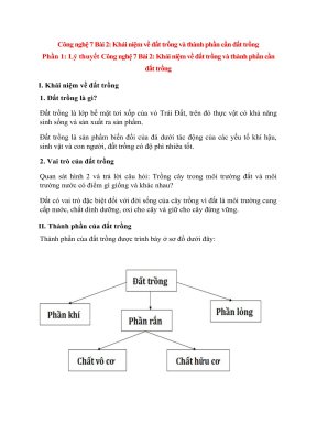 cong nghe 7 bai 2 ly thuyet va trac nghiem khai niem ve dat trong va ...