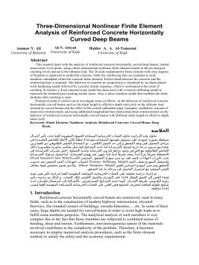 Three-Dimensional Nonlinear Finite Element Analysis of Reinforced Concrete Horizontally Curved ...