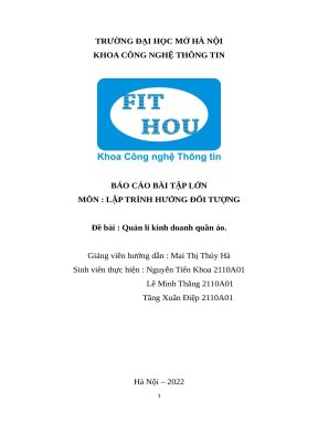 BTL LTHDT HaNoi OpenUniversity