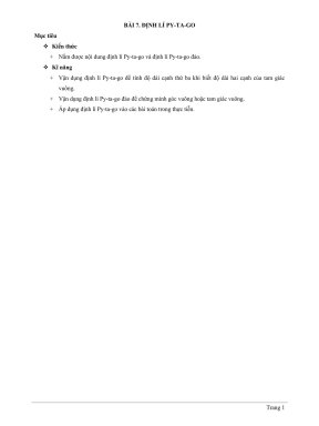 ly thuyet toan 7 co dap an dinh li py ta go