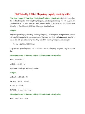 giai sgk toan lop 6 bai 4 ket noi tri thuc phep cong va phep tru so tu ...