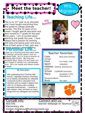 Meet the Teacher introduction letter