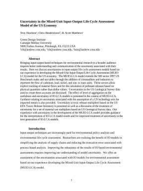 Uncertainty in the Mixed-Unit Input-Output Life Cycle Assessment Model of the US Economy