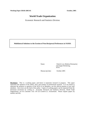 Multilateral Solutions to the Erosion of Non-Reciprocal Preferences in NAMA