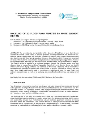 MODELING OF 2D FLOOD FLOW ANALYSIS BY FINITE ELEMENT METHOD
