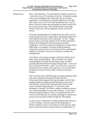 Residential Retrofit Program Design Guide Overview Transcript