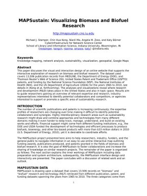 MAPSustain Visualizing Biomass and Biofuel Research