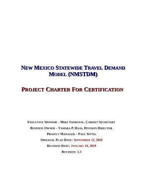 DOT-Travel Demand Model Update Charter.DOC