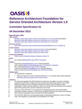 Reference Architecture Foundation for Service Oriented Architecture