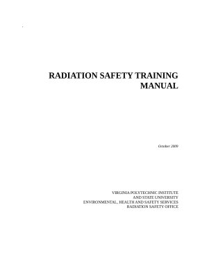 RADIATION SAFETY TRAINING MANUAL