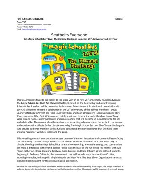 Seatbelts Everyone! The Magic School Bus™ Live! The Climate Challenge ...
