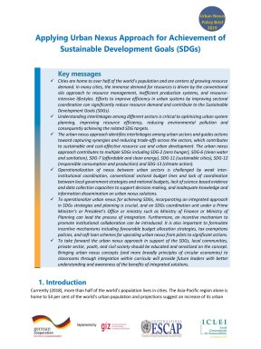 Applying urban nexus approach for achievement of sustainable ...