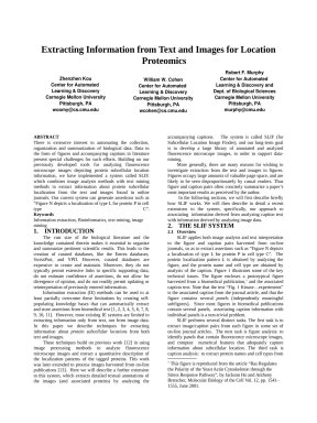 Extracting Information from Text and Images for Location Proteomics