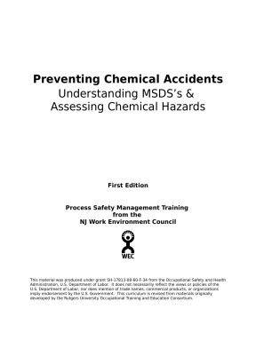 Preventing Chemical Accidents Understanding MSDS’s & Assessing Chemical ...