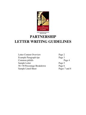 PARTNERSHIP LETTER WRITING GUIDELINES