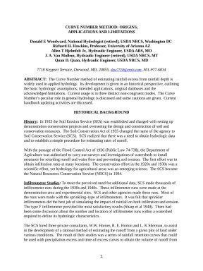 CURVE NUMBER METHOD ORIGINS, APPLICATIONS AND LIMITATIONS