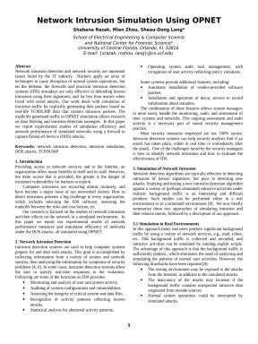 Network Intrusion Simulation Using OPNET