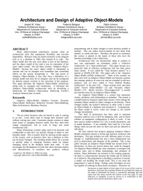 Architecture and Design of Adaptive Object-Models