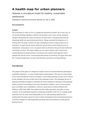 A health map for urban planners Towards a conceptual model for healthy ...