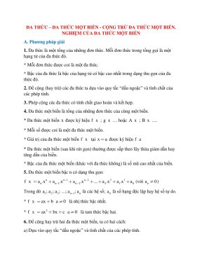 ly thuyet va bai tap da thuc da thuc mot bien cong tru da thuc mot bien ...