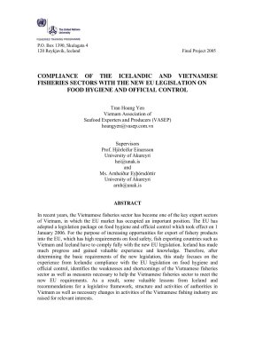 Compliance of the Icelandic and Vietnamese Fisheries Sectors with the ...