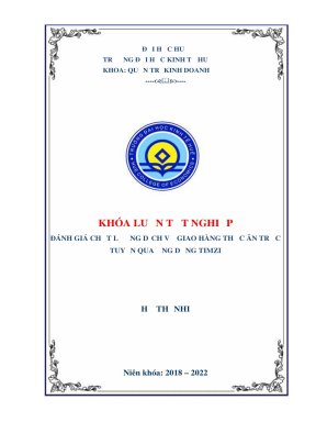 Đánh giá chất lượng dịch vụ giao hàng Thức ăn trực tuyến thông qua ứng ...