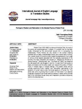 Portrayal of Realism and Rationalism in the Selected Poems of Robert Frost