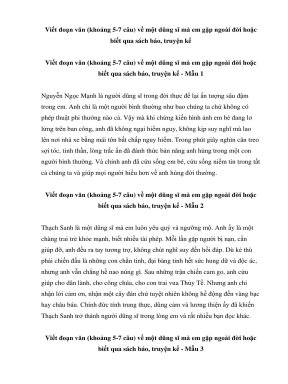 top 11 bai viet doan van khoang 5 7 cau ve mot dung si ma em gap ngoai doi hoac biet qua sach bao