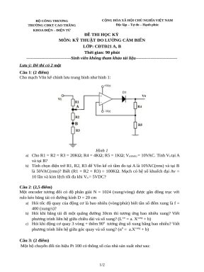 DE THI DO LUONG CAM BIEN 2022