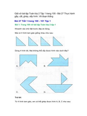 vo bai tap toan lop 2 tap 1 trang 100 101 102 103 bai 27 thuc hanh gap ...