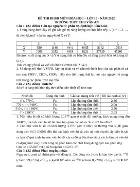 Hóa 10 đề đề xuất thi DHBB 2022 phan huy minh