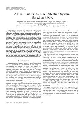 A real time finite line detection system based on FPGA