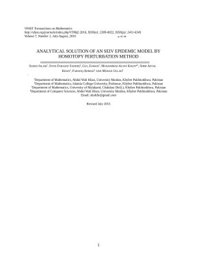 ANALYTICAL SOLUTION OF AN SEIV EPIDEMIC MODEL BY HOMOTOPY PERTURBATION ...