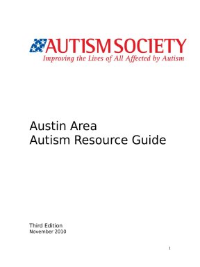 Austin Area Autism Resource Guide