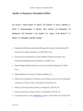 Apollo A Sequence Annotation Editor