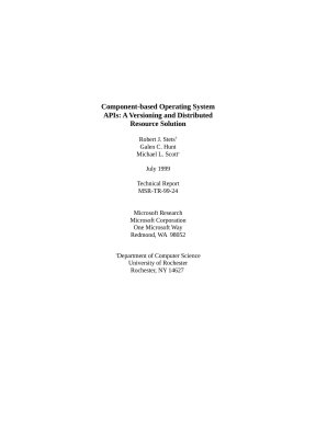 Component-based Operating System APIs A Versioning and Distributed ...