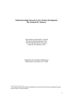 Global Knowledge Networks in New Product Development The Notebook PC ...