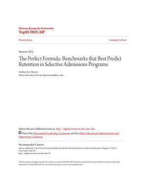 The Perfect Formula- Benchmarks that Best Predict Retention in Se