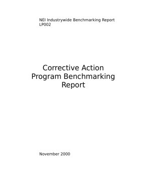 Corrective Action Program Benchmarking Report