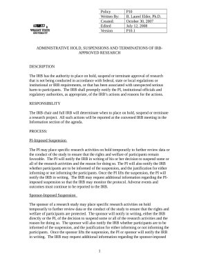 P_10 Suspensions and Terminations
