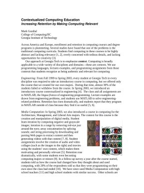 Contextualized Computing Education