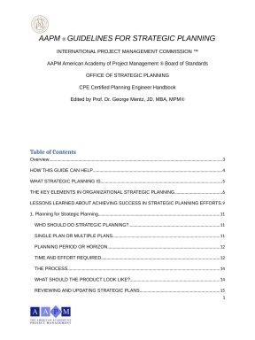 Strategic Planning Engineer HandBook