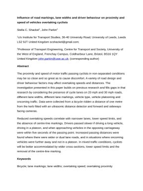 Shackel and Parkin Passing distances and speed manuscript