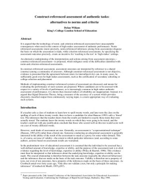 Construct-referenced assessment of authentic tasks alternatives to ...